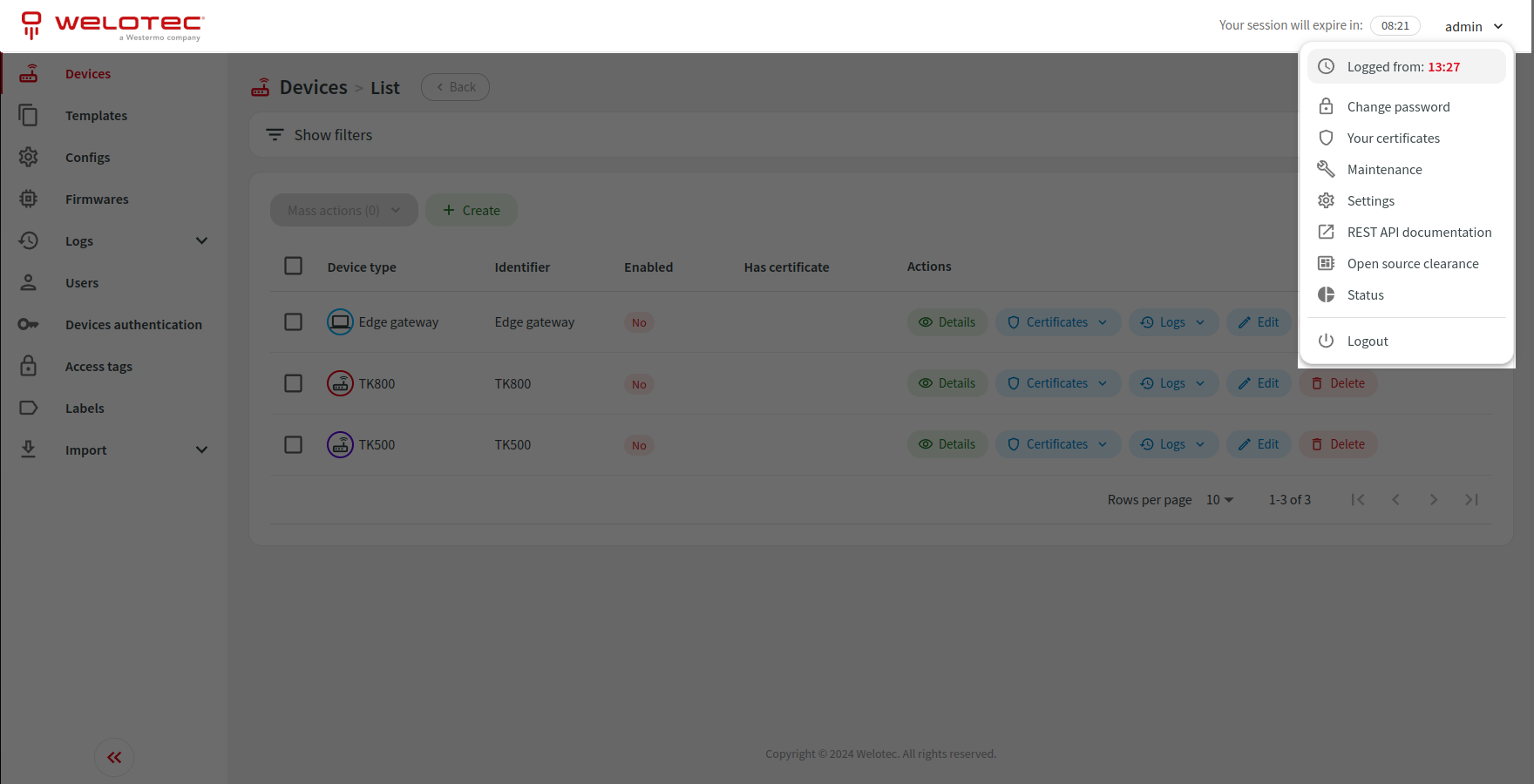 Interface overview — SMART EMS